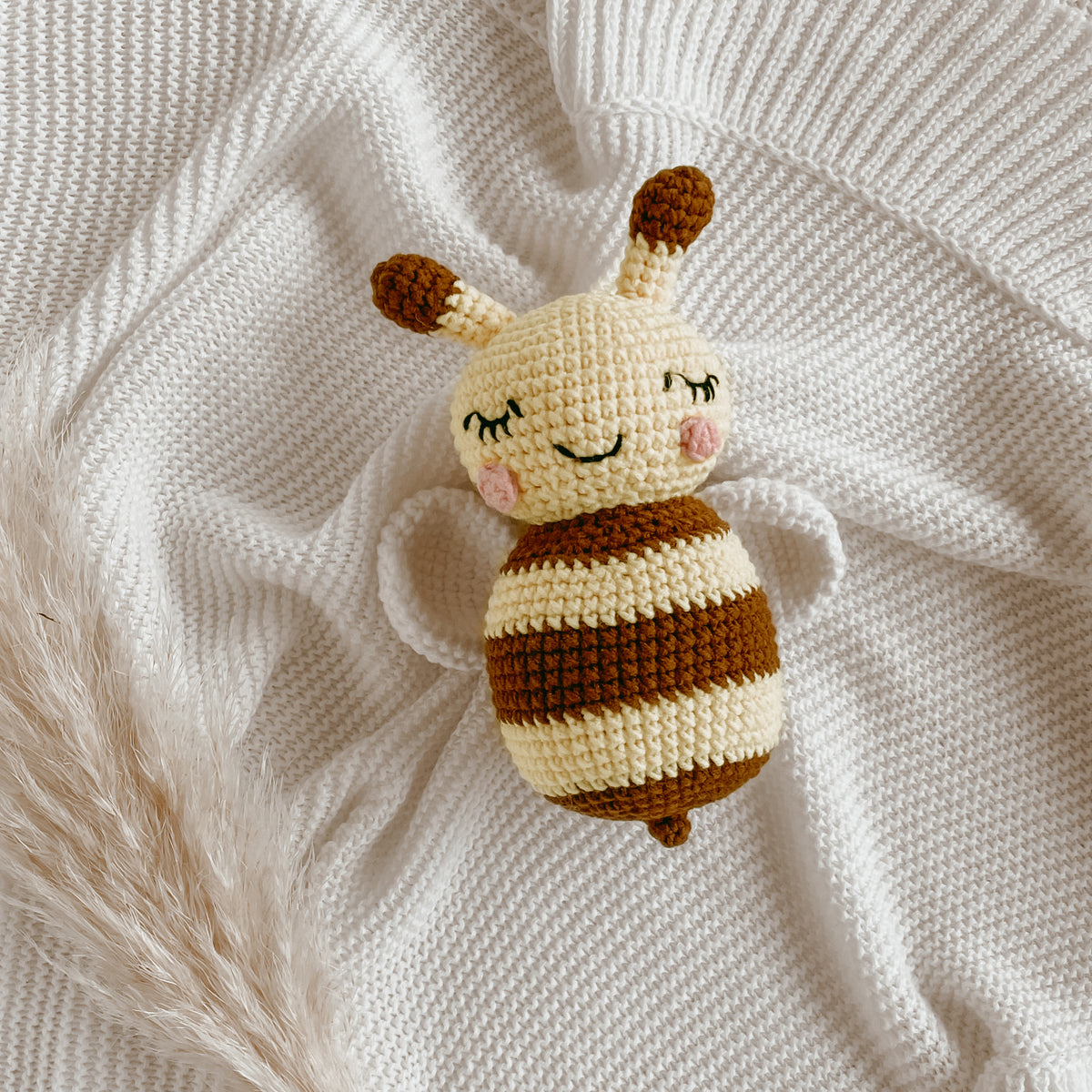 Honey Bee Crochet Rattle – Blossom and Pear