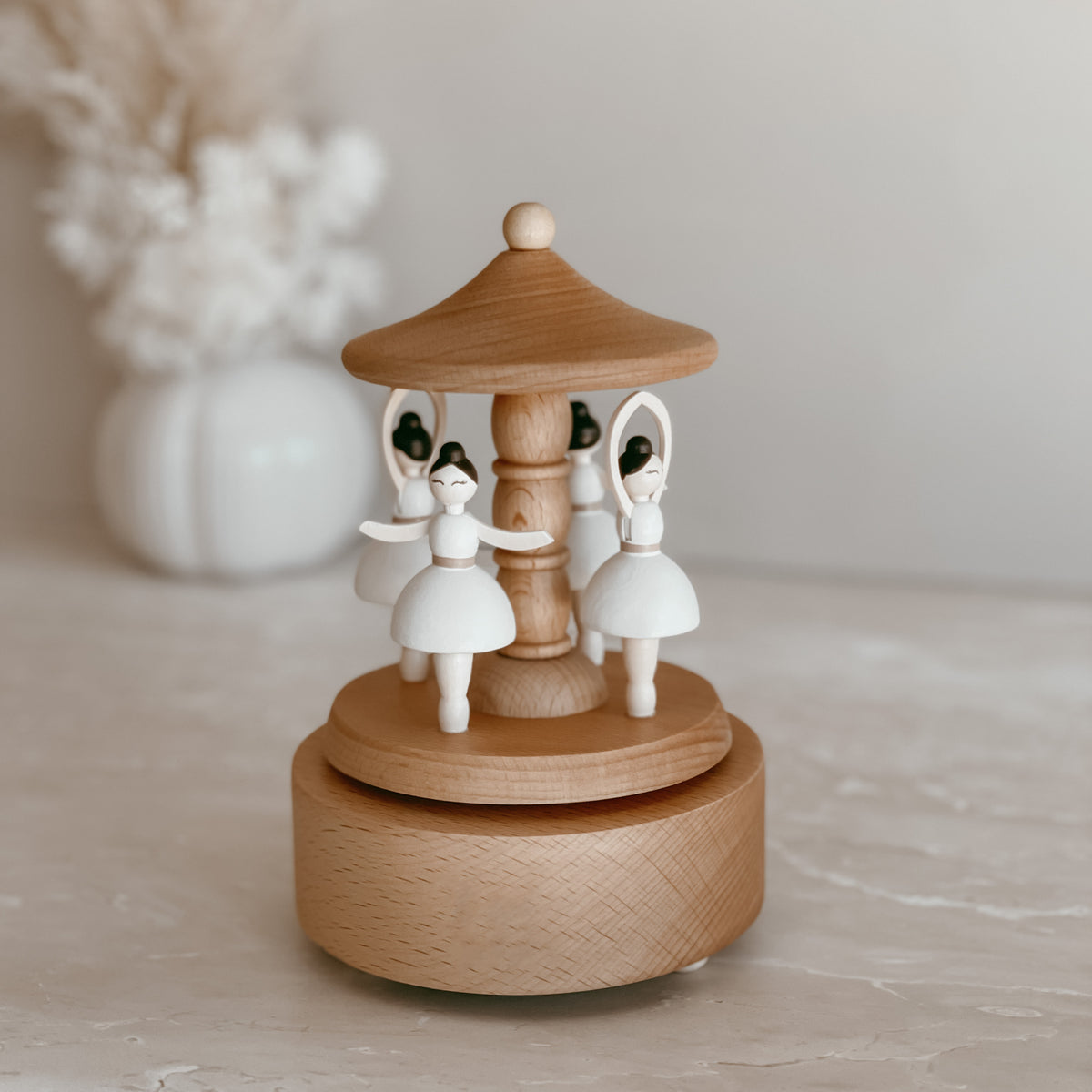 ALMOST PERFECT Heirloom Wooden Musical Carousel - Ballerina (Ball Top ...